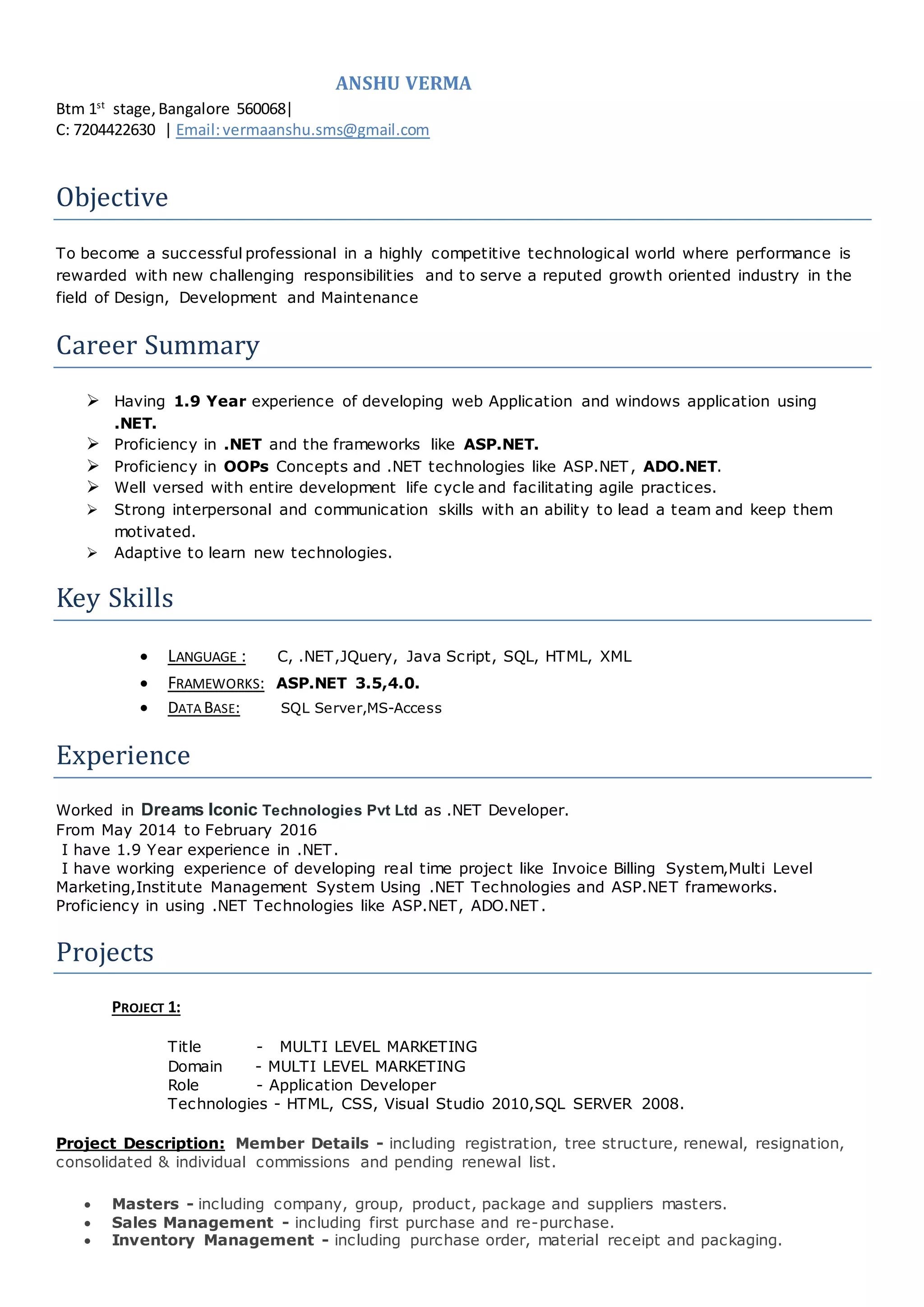 Anshu_Resume | PDF