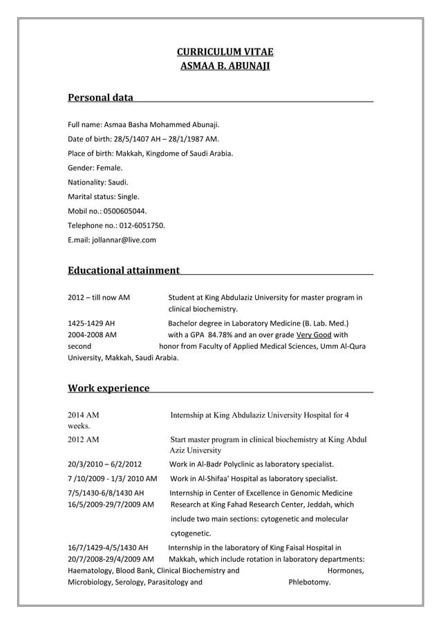 CURRICULUM_VITAE ASMAA | PDF