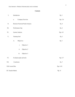 Electronics + Training Program | PDF