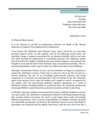 Reference Letter for Brenda Zabolotny-signed | PDF