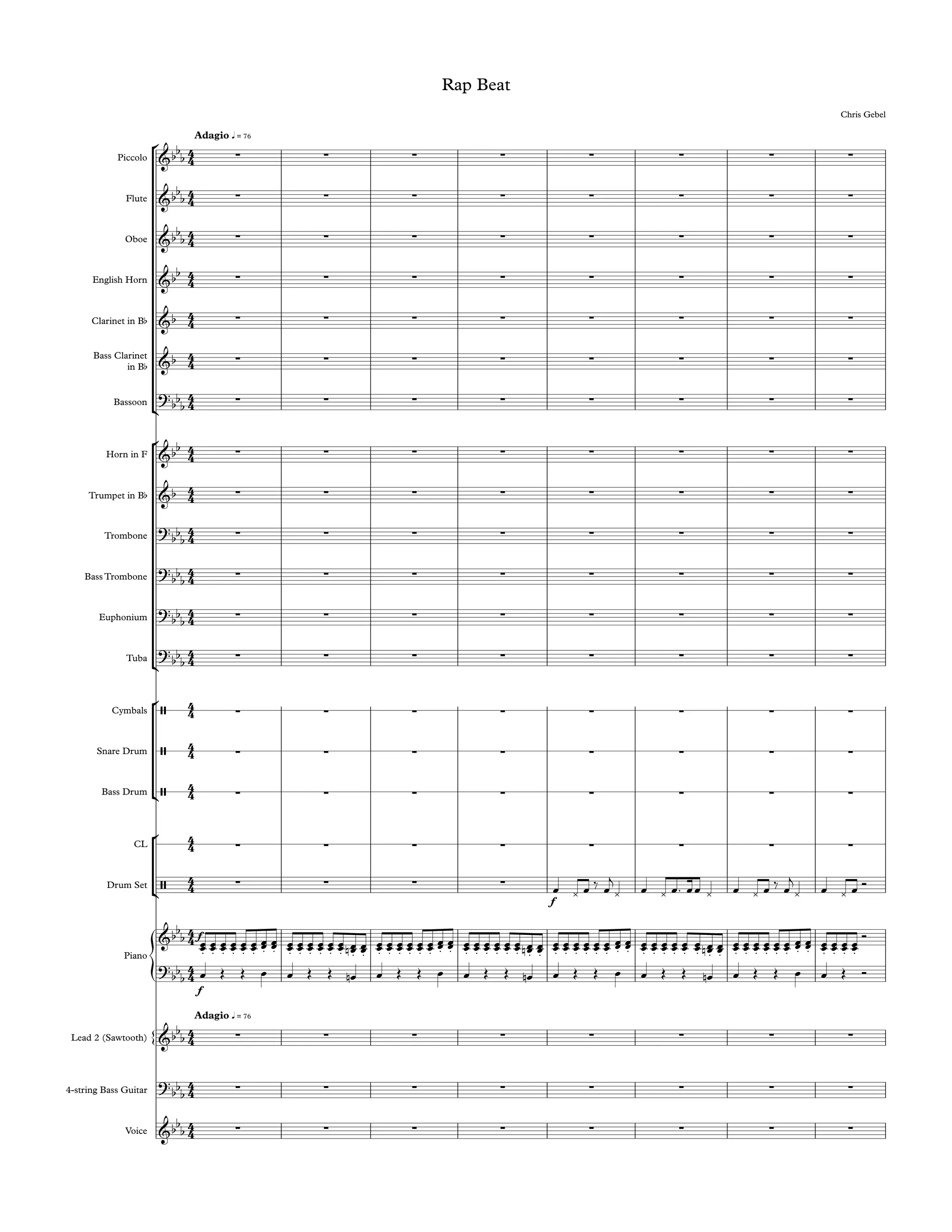 Rap Beat - Full Score | PDF