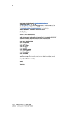 RESUME IMCA AIR DIVING SUPERVISOR | PDF