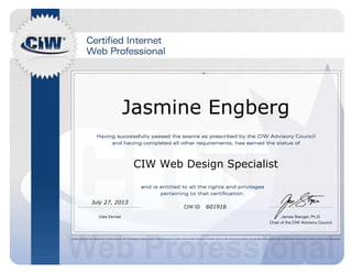 CIWCertificate | PDF
