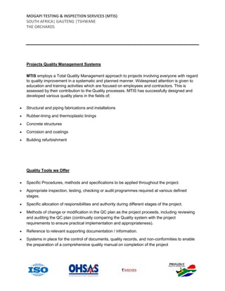 MTIS Business Profile 2015_2016 | PDF