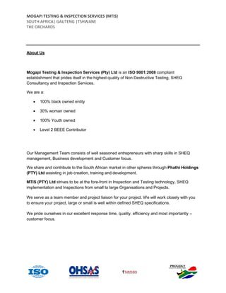 MTIS Business Profile 2015_2016 | PDF