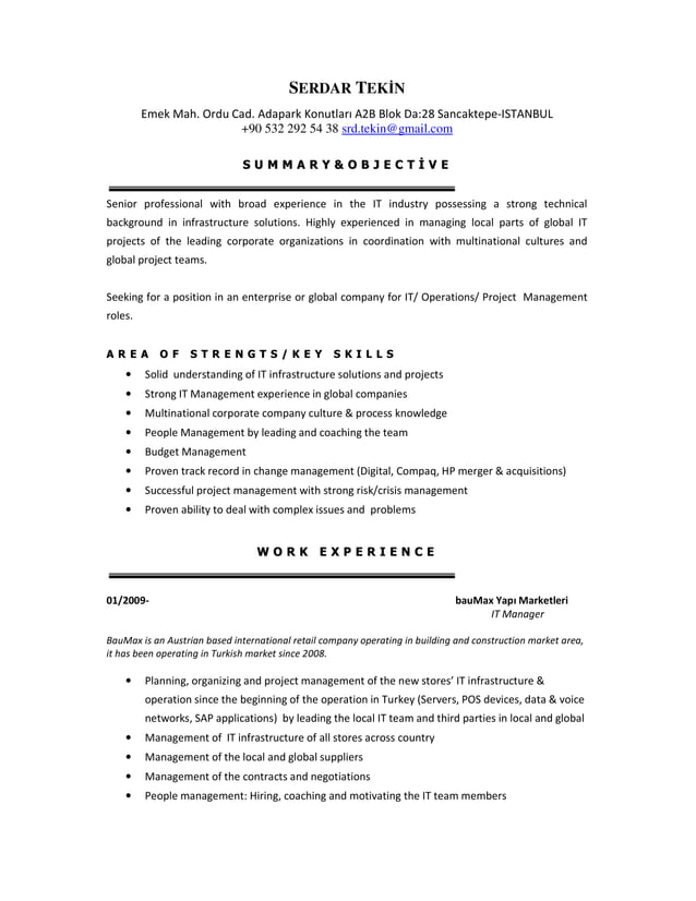 SerdarTekin_CV_ast | PDF | Computer Networking | Computing