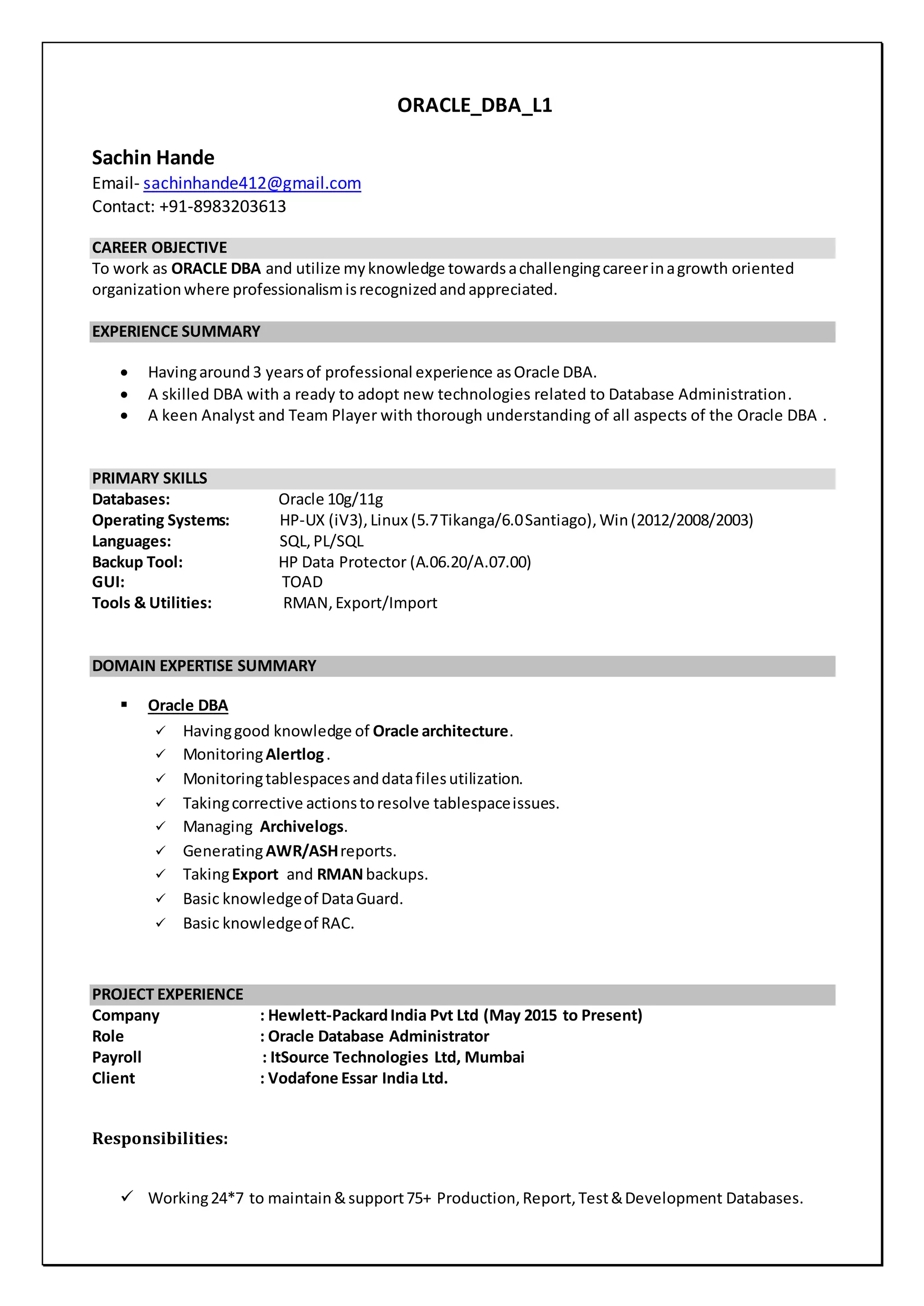 SACHIN_HANDE_ORACLE_DBA | DOCX