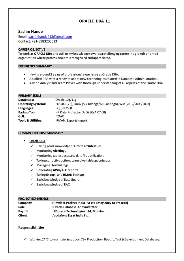 SACHIN_HANDE_ORACLE_DBA | DOCX