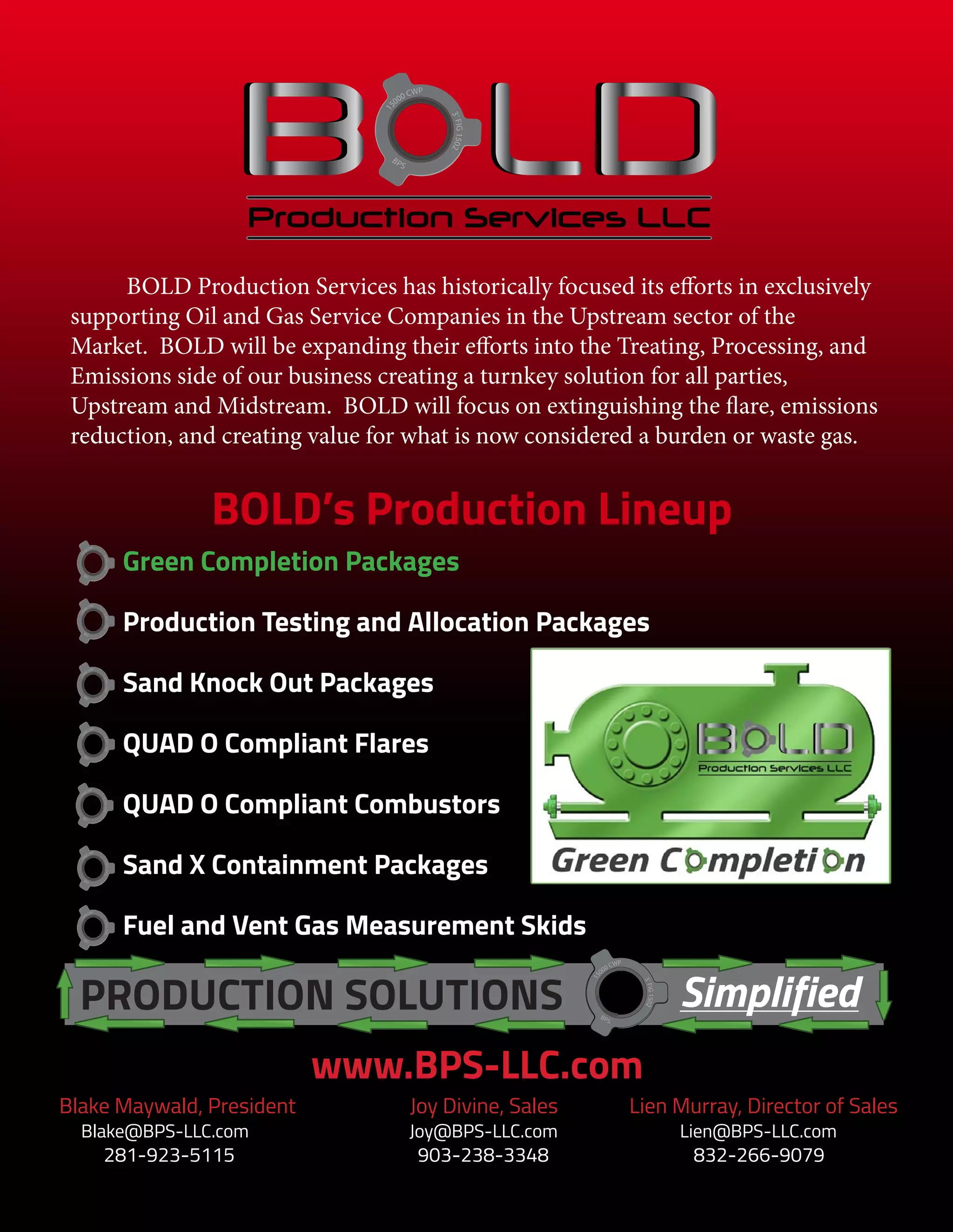 Bold Production Services | PDF