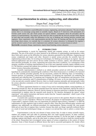 Experimentation in science, engineering, and education | PDF