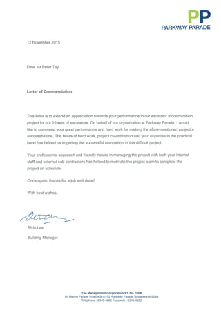 Letter of Commendation | PDF