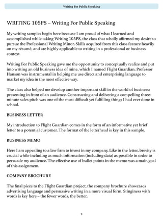 WRITING PORTFOLIO (abridged) | PDF