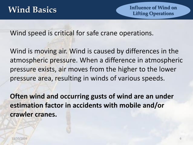 INFLUENCE OF WIND ON LIFTING OPERATIONS | PDF | Sailing | Sports