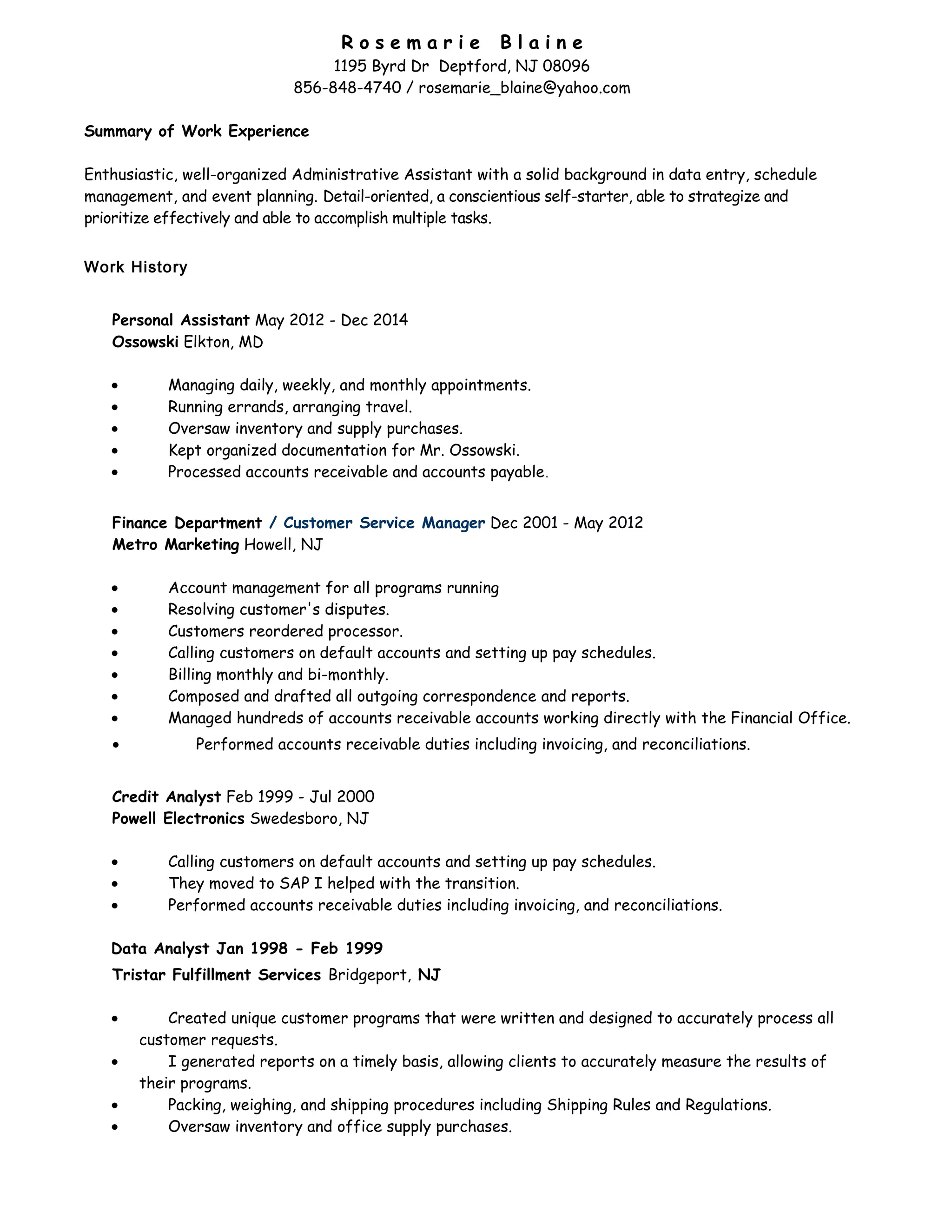 resume - admin | DOC