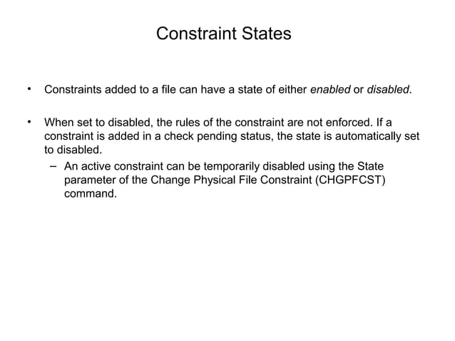 Database constraints | PPT