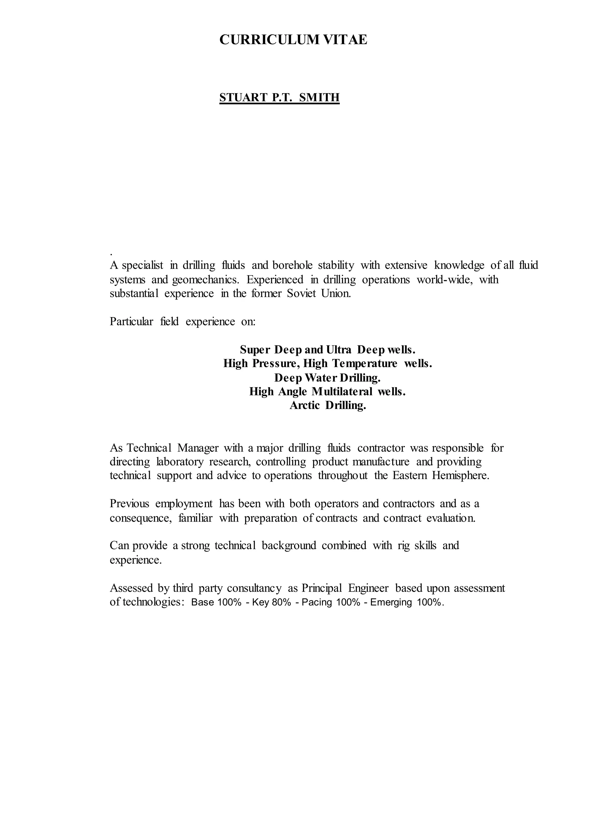 Stuart Smith CV @ 2016 | DOCX