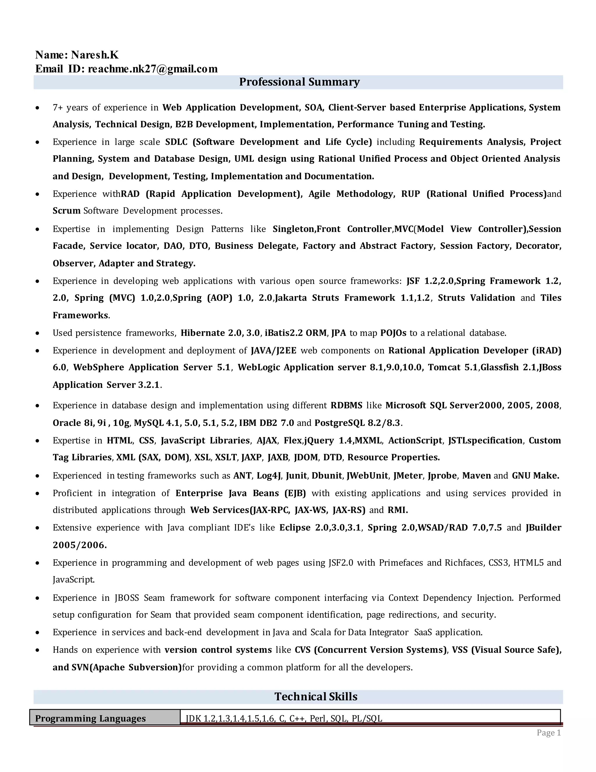 Naresh Kumar | DOCX | Web Development | Internet