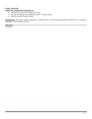 Naresh Kumar | DOCX | Web Development | Internet