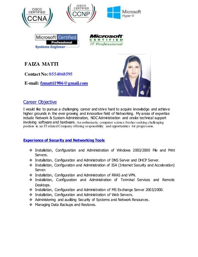 cv of faiza uae pattern