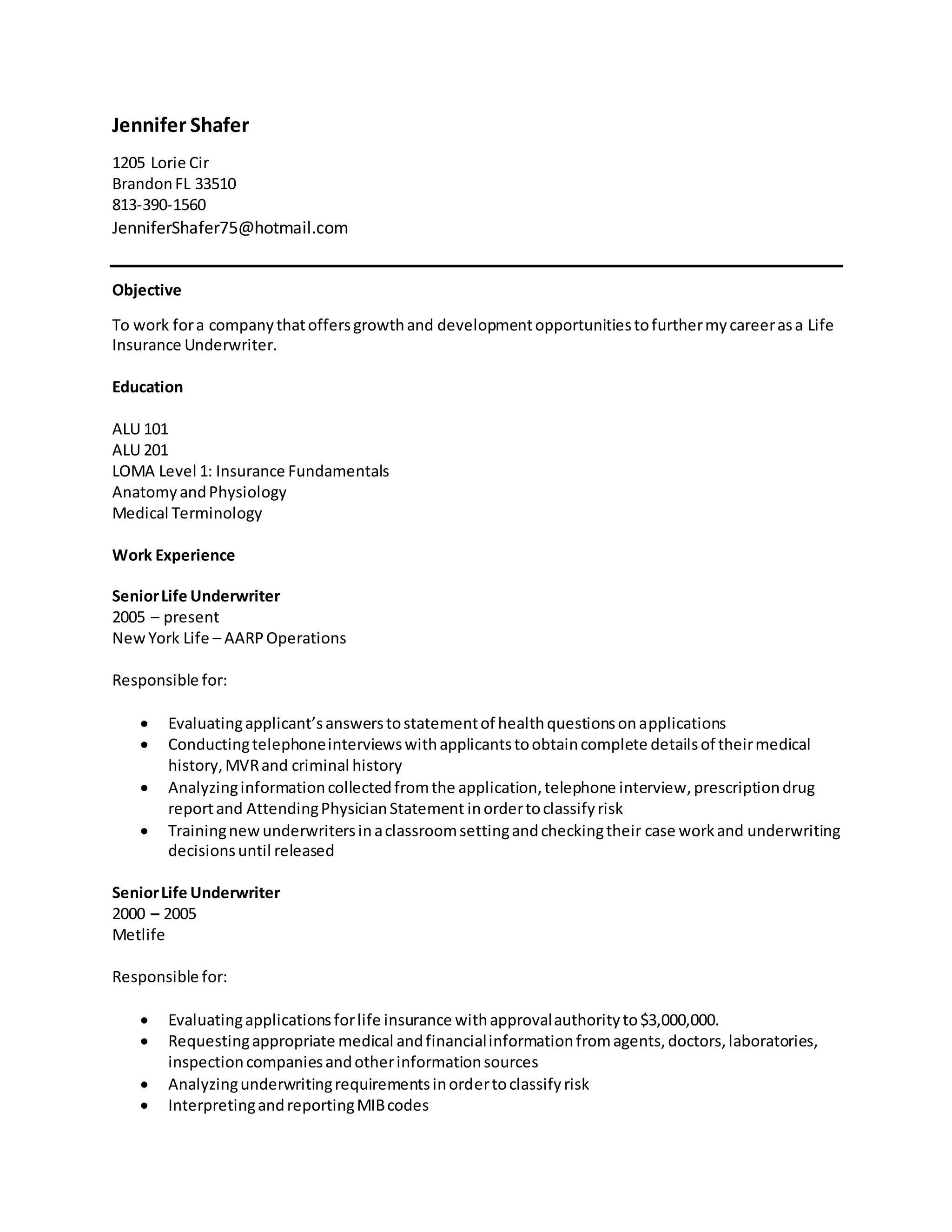 Resumes | DOCX