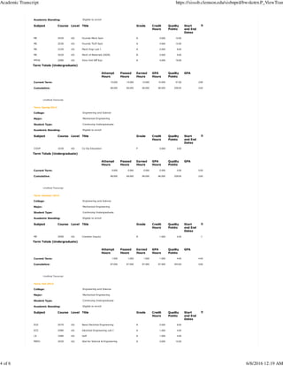 Academic Transcript | PDF