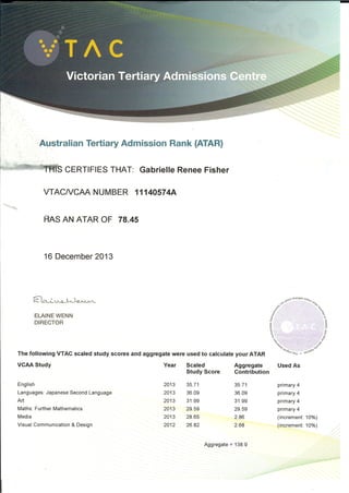 2 ATAR Results | PDF