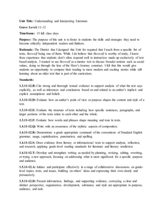 Beowulf Unit - Final | PDF