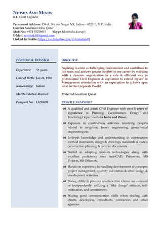 Nitisha CV & Covering Letter | PDF