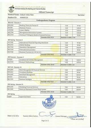 College Transcript | PDF | College Education | Education