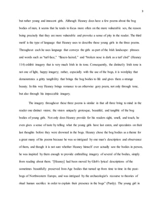 Bog Bodies in Seamus Heaney's Poetry Paper | PDF