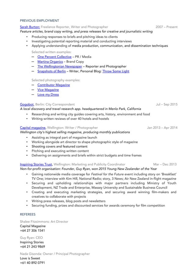 Sarah Burton CV_April2016 | PDF