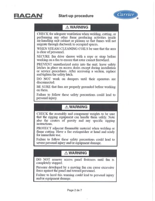 Custom AHU Start-up Form | PDF