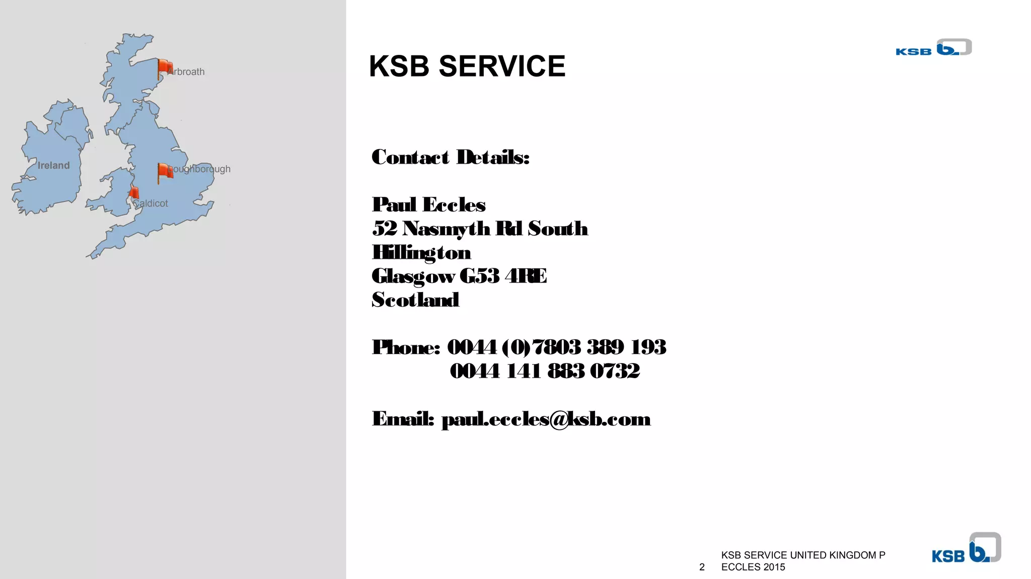 KSB Service PRESENTATION (3) | PPT