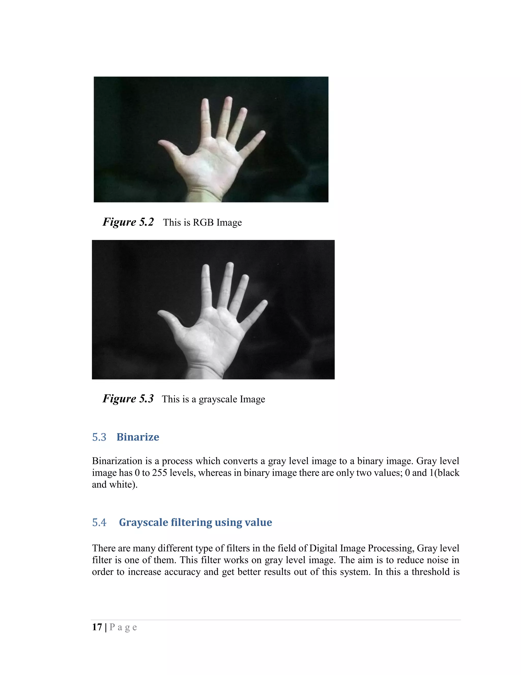 Hand gesture recognition system(FYP REPORT) | PDF