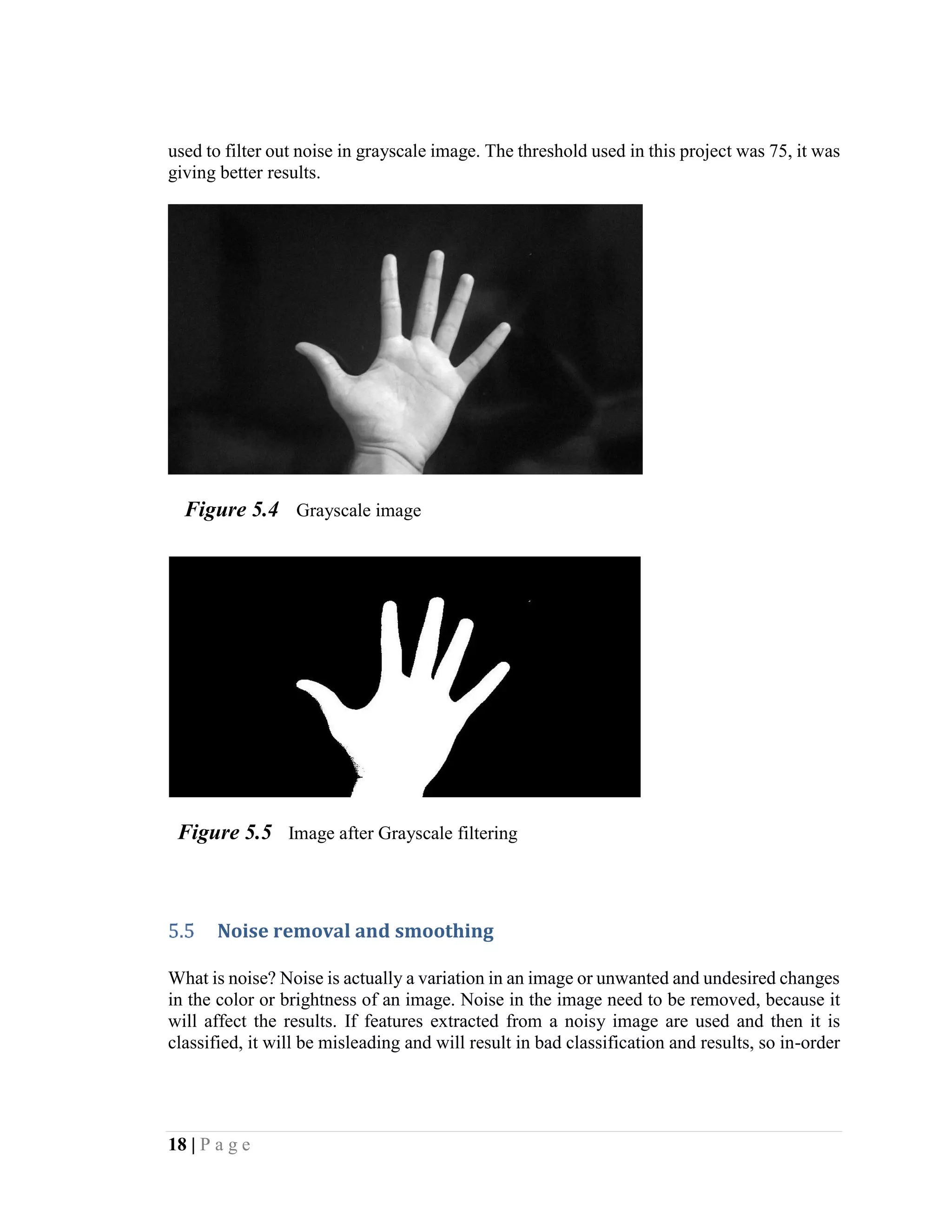 Hand gesture recognition system(FYP REPORT) | PDF