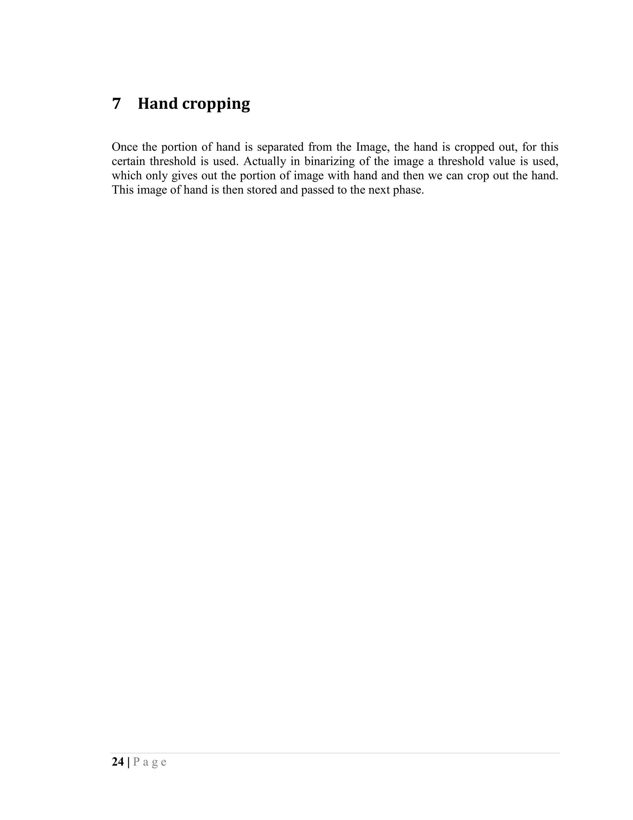 Hand gesture recognition system(FYP REPORT) | PDF