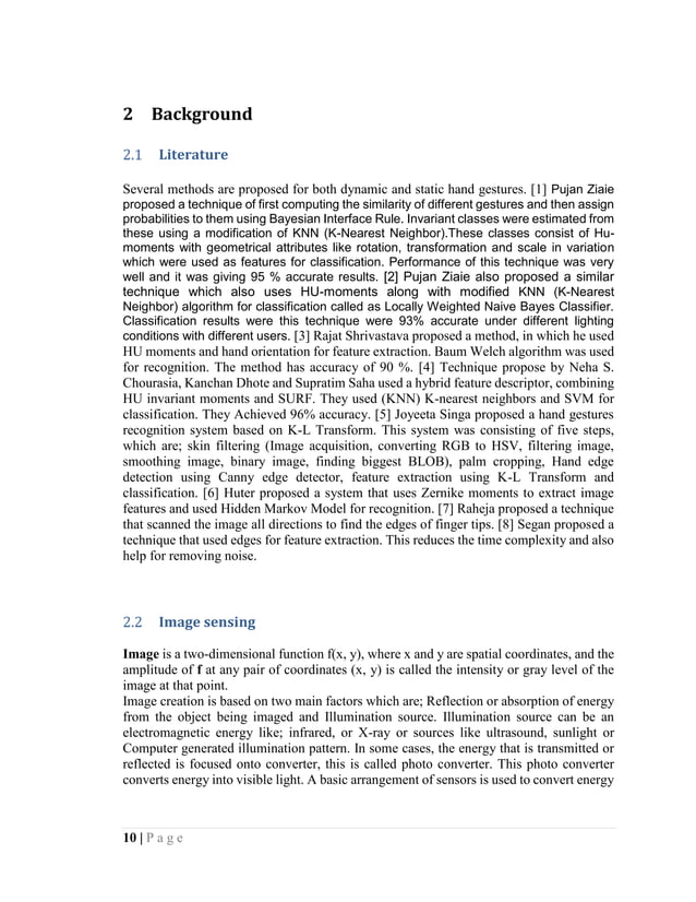 Hand gesture recognition system(FYP REPORT) | PDF