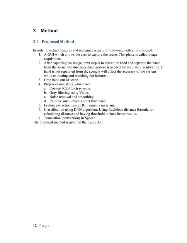 Hand gesture recognition system(FYP REPORT) | PDF