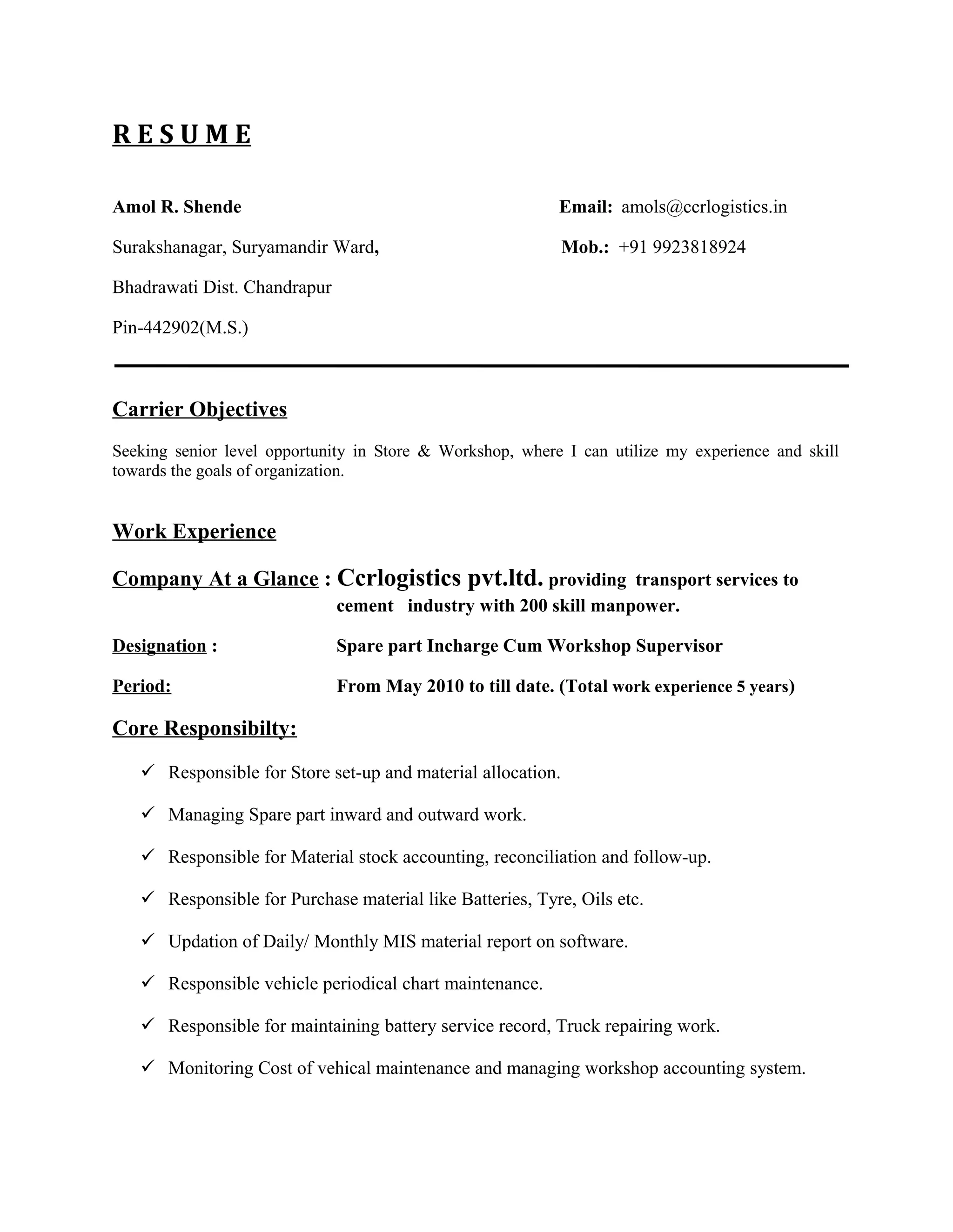 AMOL resume (1) | DOC