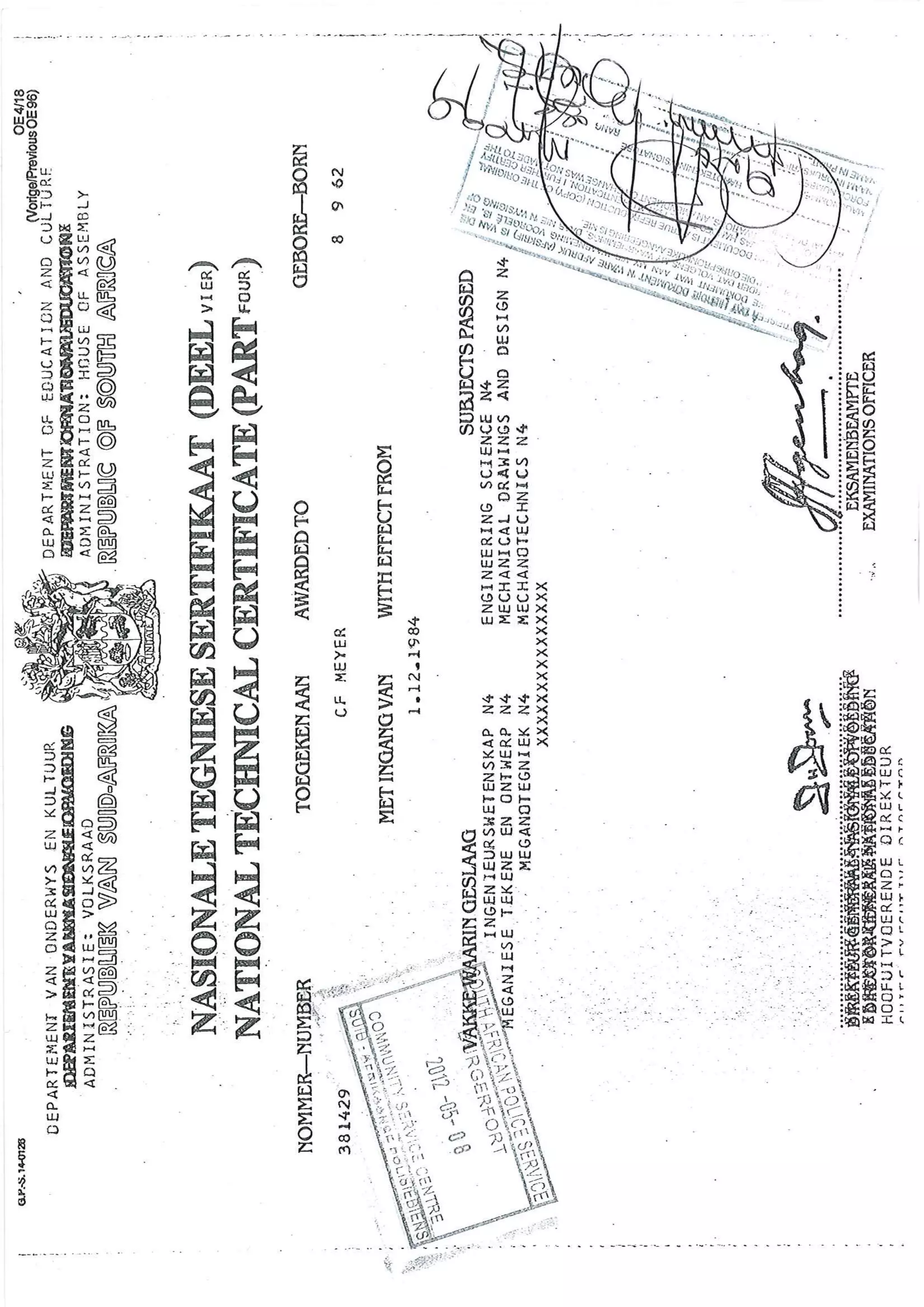NTS 4 Certificate | PDF
