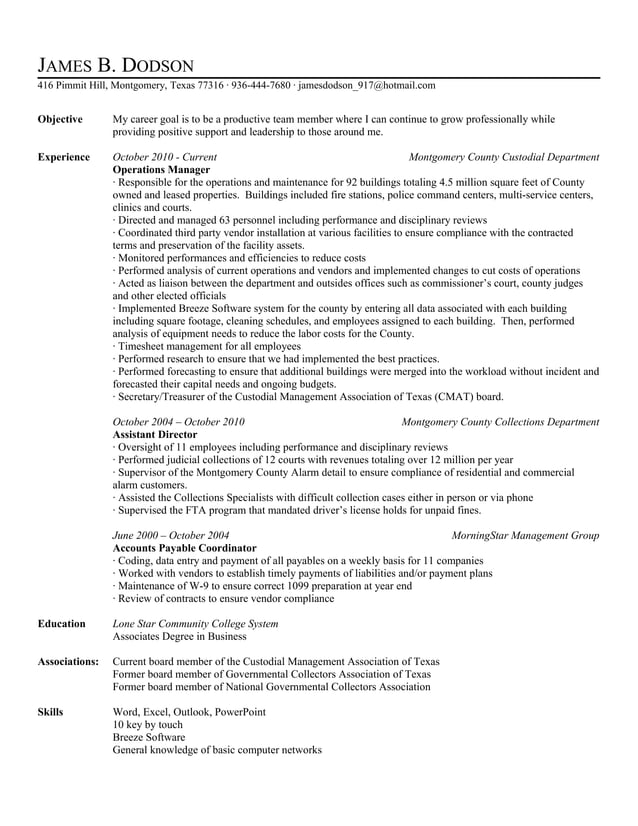 James Dodson Resume | PDF
