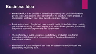 Presentation on Evaluating Privatization’s Effect On Enhancing ...
