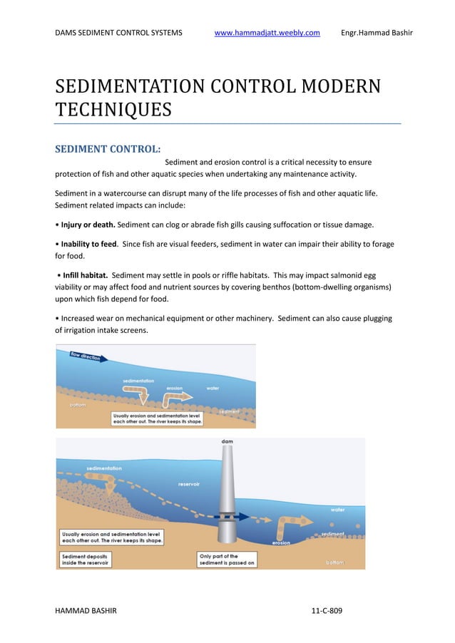 SEDIMENTATION CONTROL MODERN TECHNIQUES | PDF | Zoos & Aquariums ...