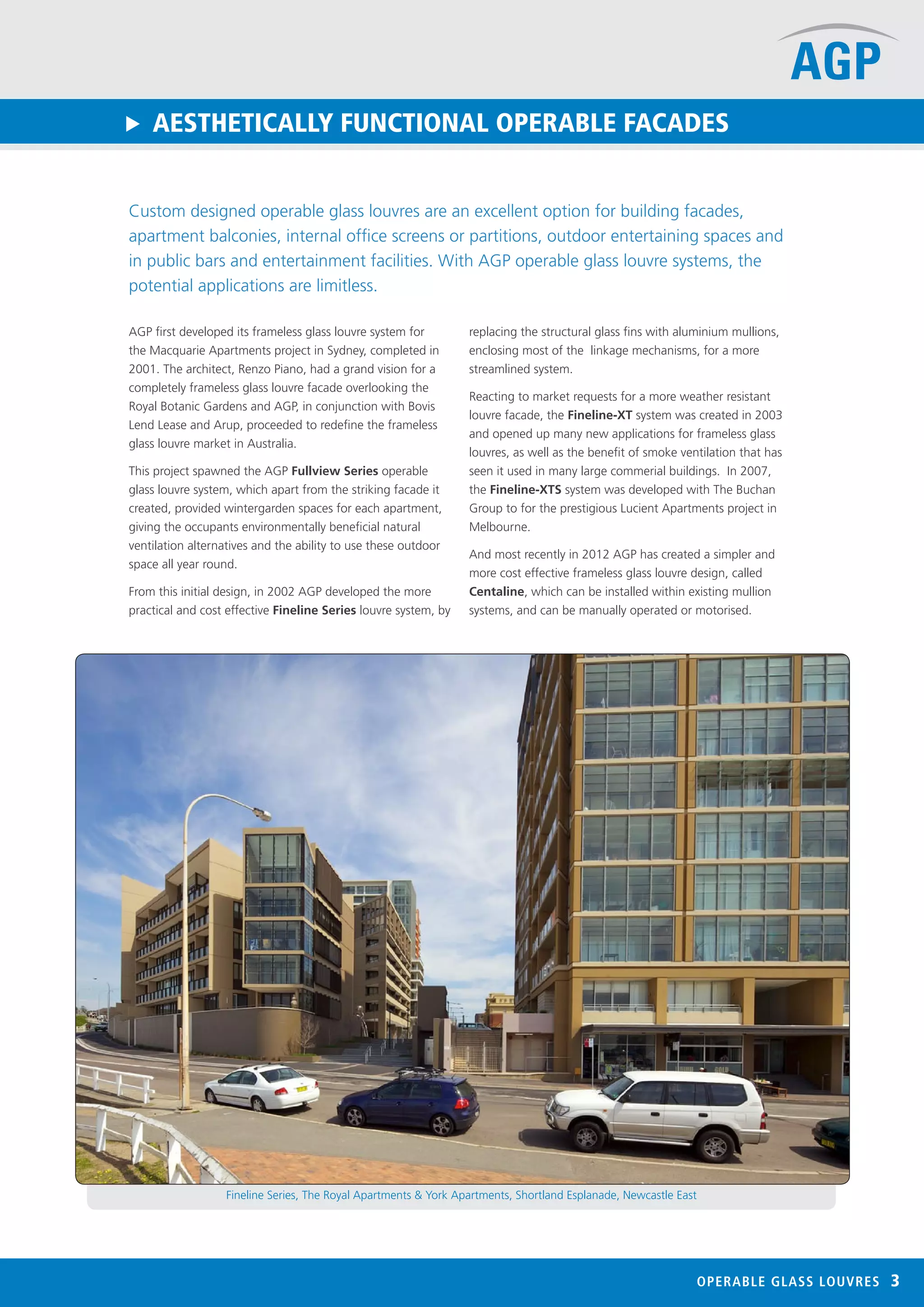 AGP Operable Glass Facades - Overview | PDF