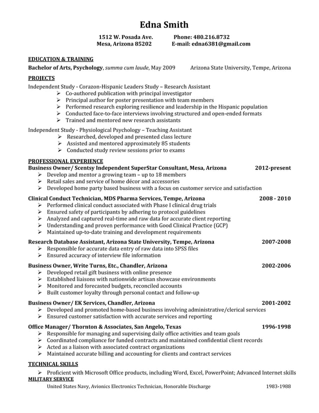 Edna Smith Resume 0616 | PDF