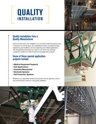 Unistrut Construction Brochure | PDF | Construction Industry | Industries