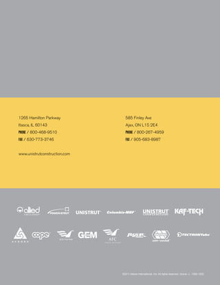 Unistrut Construction Brochure | PDF | Construction Industry | Industries