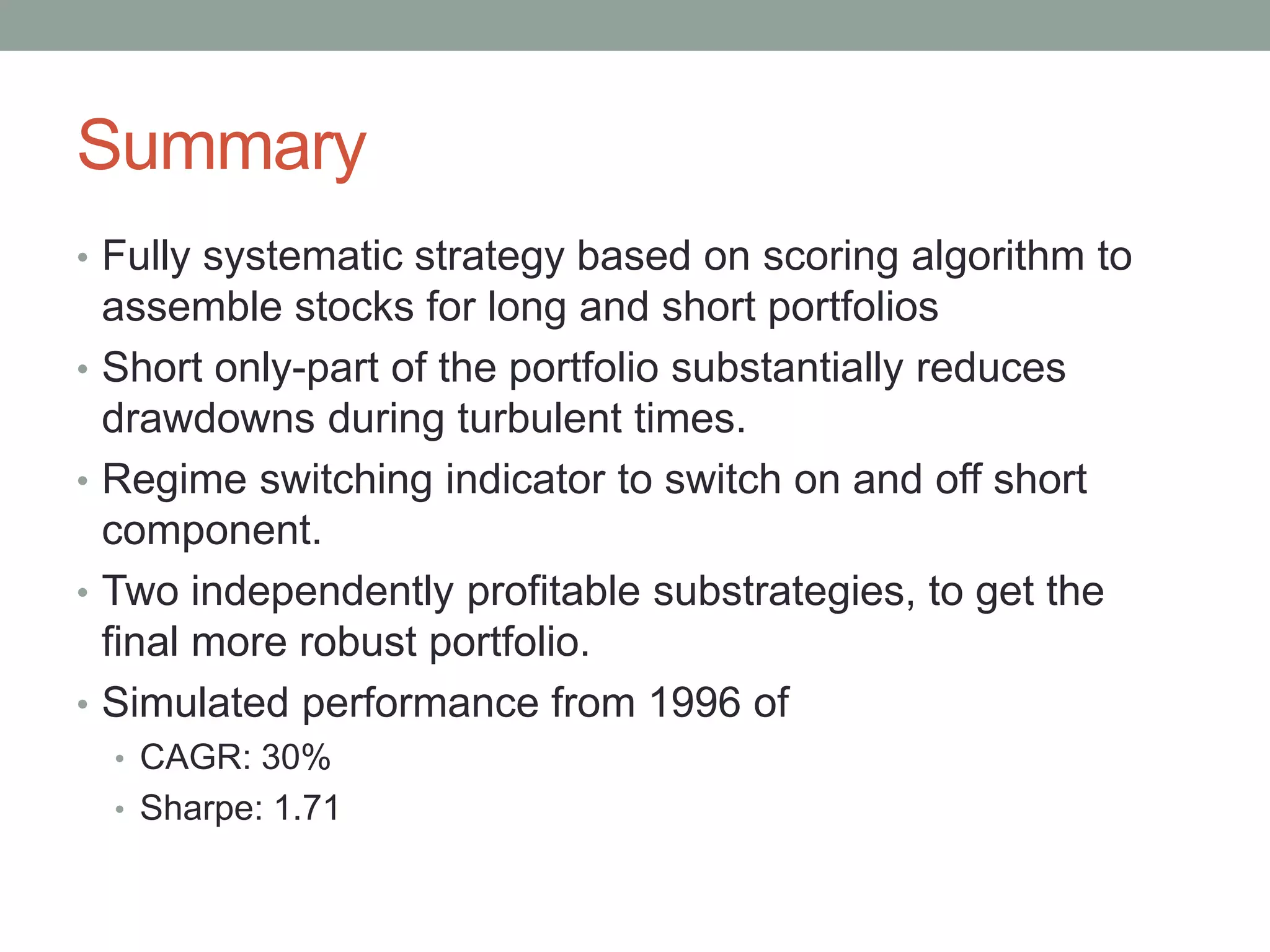 Systematic Stock picking strategy | PDF