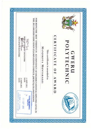 HND Award Cert | PDF