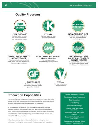 TFS Ingredient Catalog | PDF